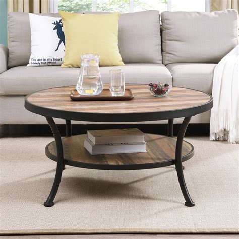 Rustic Oval Wood Coffee Table Foter