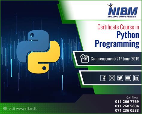 Nibm Certificate Course In Python Programming Duration Facebook