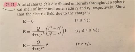 Solved A Total Charge Q Is Distributed Uniformly Througho