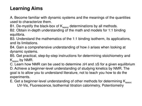 Ppt Chem 590 Module Nmr Analysis Of Dynamic Systems Outline A Intro