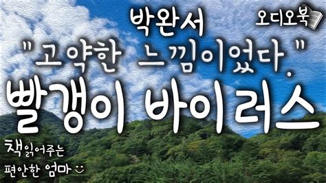 책 읽어주는 편안한 엄마 박완서 빨갱이 바이러스 한국 단편 소설 Asmr 라디오 Youtube