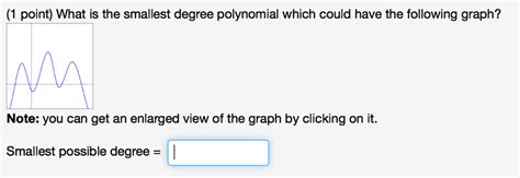 solved 1 point what is the smallest degree polynomial