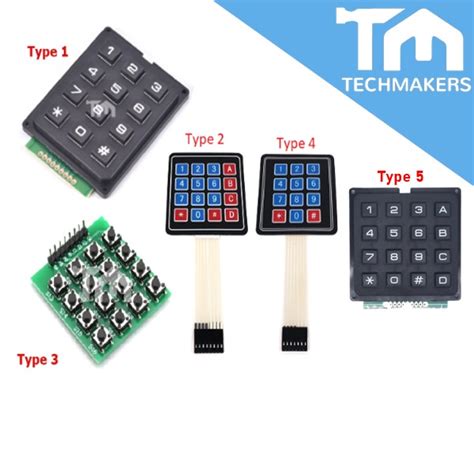12 16 number button matrix keypad key membrane switch button arduino raspberry pi numpad