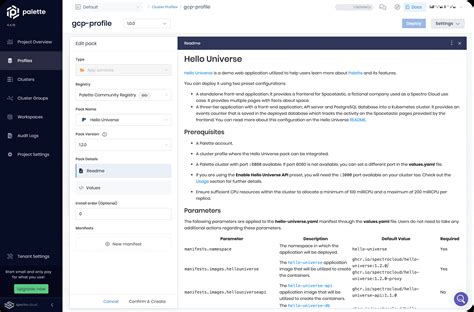 Create A Cluster Profile Palette