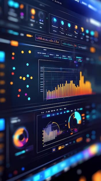 Predictive Business Kpi Data Technology Dashboard Premium Ai Generated Image