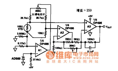 Single Supply RTD Amplifying Circuit Power Supply Circuit Circuit Diagram SeekIC Com