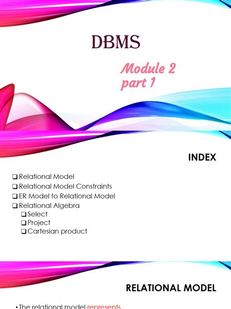 module 2 part 1 pptx pdf relational model relational database