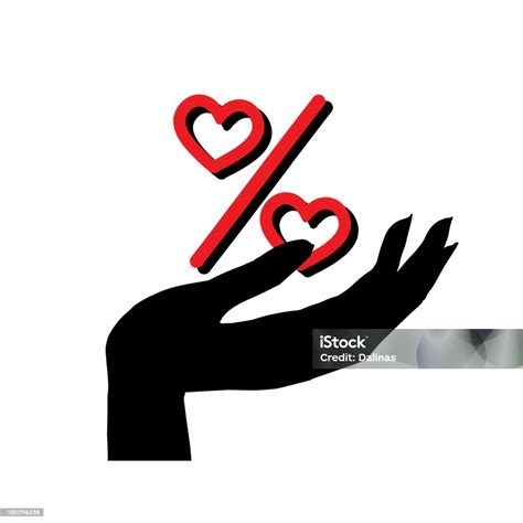 사랑 비율 백분율 기호로 표시되는 할인 및 판매 개념입니다 가격에 대한 스톡 벡터 아트 및 기타 이미지 가격 가격표 금융 Istock