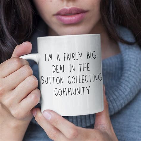 Button Collection Display Funny Button Collecting Mug Celluloid Buttons Bakelite Buttons Lucite