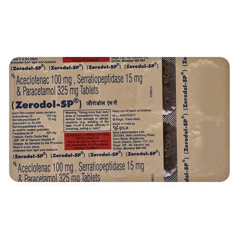 Zerodol Sp Tablet 10 S Price Uses Side Effects Composition Apollo