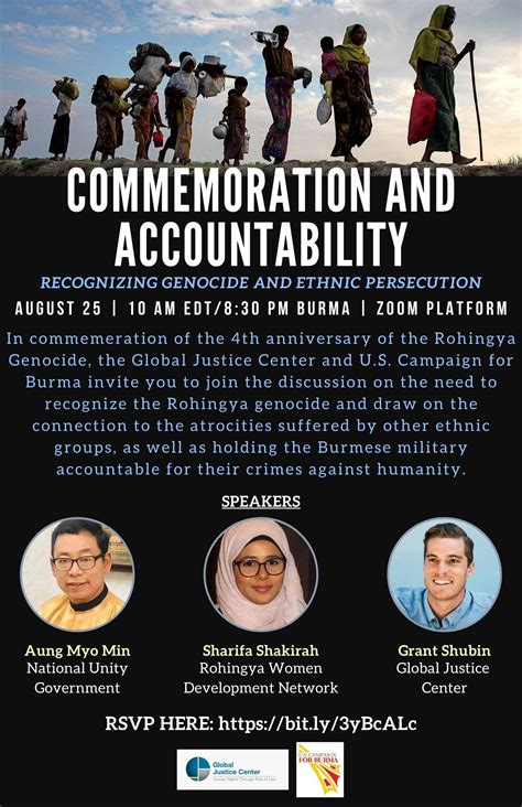 အထိမ်းအမှတ်နှင့် တာဝန်ခံမှု လူမျိုးတုံးသတ်ဖြတ်မှုနှင့် လူမျိုးတုံးသတ်ဖြတ်မှုများကို အသိအမှတ်ပ