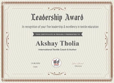 Akshay Tholia On Linkedin Leadershipintextileeducation Leadershipaward