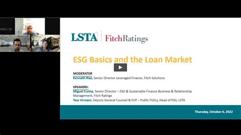 Esg Basics And The Loan Market Replay Lsta
