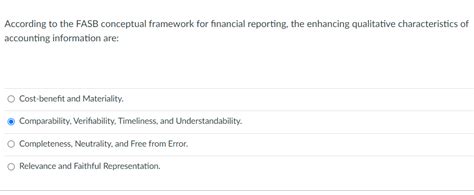 Solved According To The FASB Conceptual Framework For Chegg Com