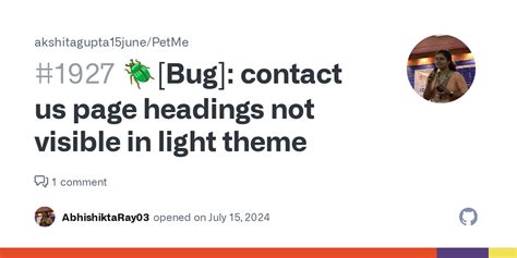 🪲 Bug Contact Us Page Headings Not Visible In Light Theme · Issue