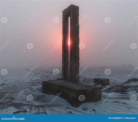 Tall Wooden Cabinet With Glass Doors And Drawers Hyperrealism Style