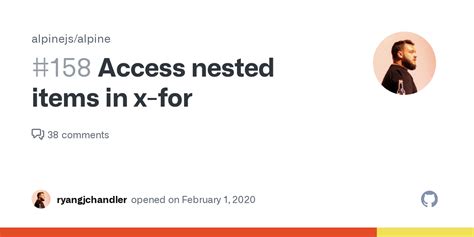 Access Nested Items In X For · Issue 158 · Alpinejsalpine · Github