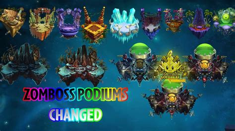 Plants Vs Zombies 2 New Worlds Zomboss Podiums Youtube