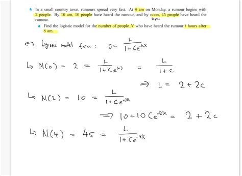 math help how do i find the logistic model from data there are 3