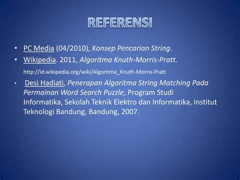 Algoritma Knuth Morris Pratt Ppt