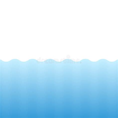 Blue Waves Gradient Decorative Frame Vector Design Template Abstract Water Waves Stock Vector