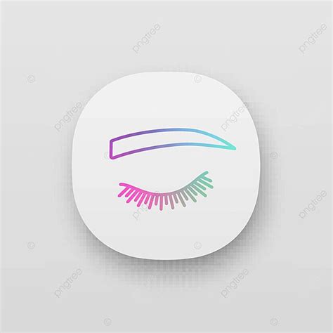 Straight Eyebrow Shape App Icon Flat Ui Threading Vector Flat Ui Threading Png And Vector
