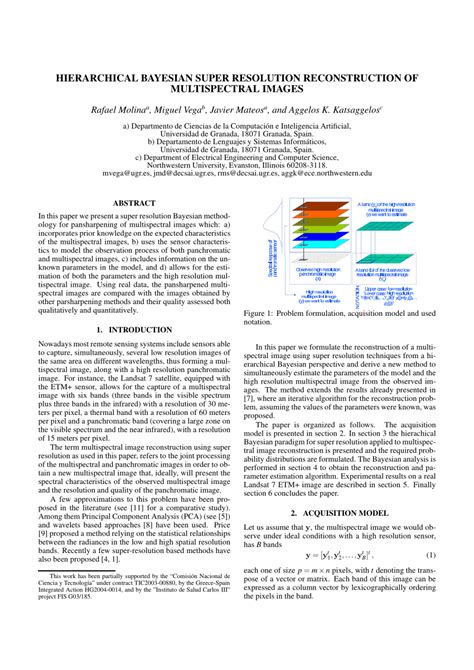 Pdf Hierarchical Bayesian Super Resolution Reconstruction Of
