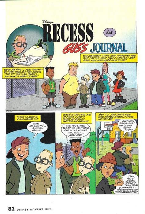 Recess Comics From Disney Adventures Magazines Rrecess