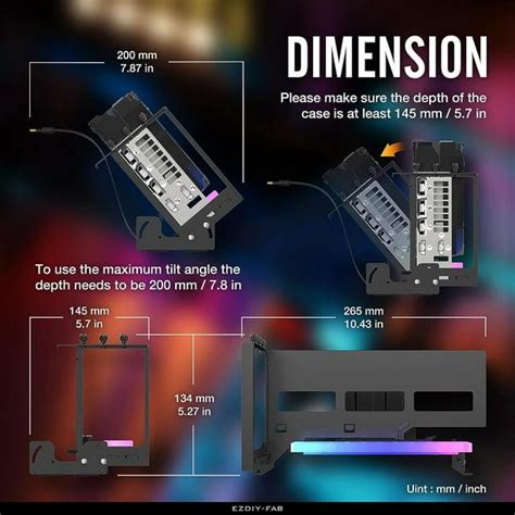 Ezdiy Fab Pcie 40 Gpu Mount Bracket Graphic Card Holder Multi Angle Adjustment With 5v 3 Pin Ezdiy Fab Pcie 40 Gpu Mount Bracket Graphic Card Holder Multi Angle Adjustment With 5v 3 Pin