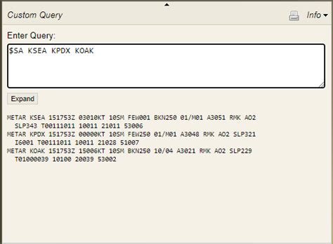 Weather And Notam Query Report N Flight Planning