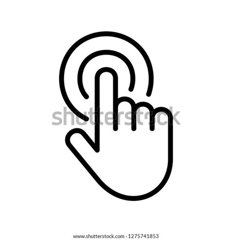 Hand Cursor Icon Click Isolated On Stock Vector Royalty Free Shutterstock