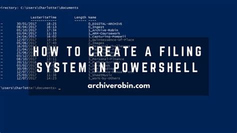HOW TO CREATE A FILE SYSTEM IN POWERSHELL A Quick Way To Set Up A Ne