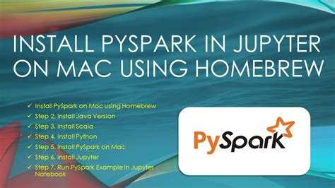 Install Pyspark In Jupyter On Mac Using Homebrew Spark By Examples