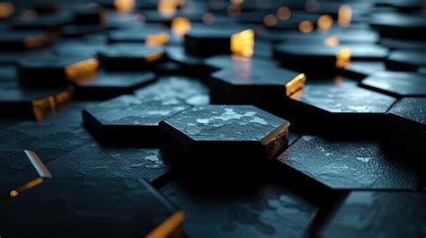 Premium Photo Modern Style Hexagon Arrangement With Gradient Colors For Wallpaper Or Background