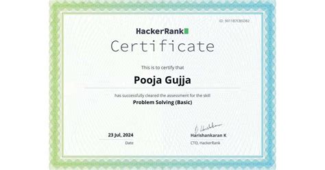 I Just Earned This Hackerrank Certification On Problem Solving Basic
