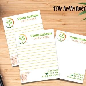 Custom Branded Logo Notepad Lined Notepad Memo Pad Corporate Stationery Notebook Paper