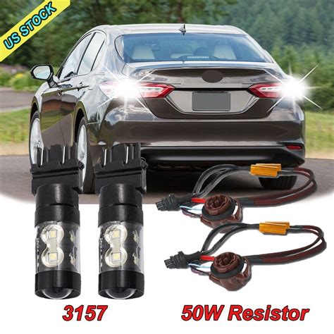 3157 Led Bulb Load Resistor Fix Hyper Flash For Switchback Led Turn Signal Light