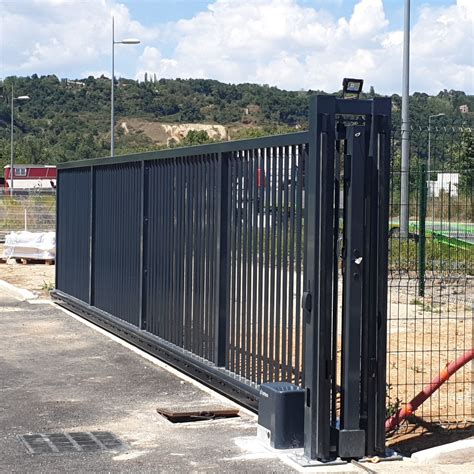 Sliding Gate Skena Demex Motorized Galvanised Steel Platinum