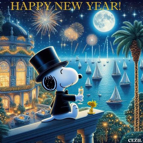 Pin By Sue Myers On Snoopy Snoopy New Year Snoopy Happy New Year