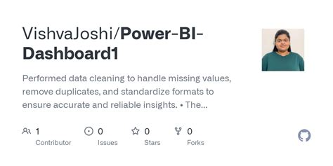 GitHub VishvaJoshi Power BI Dashboard