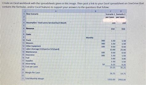 Solved Create An Excel Workbook With The Spreadsheets Given