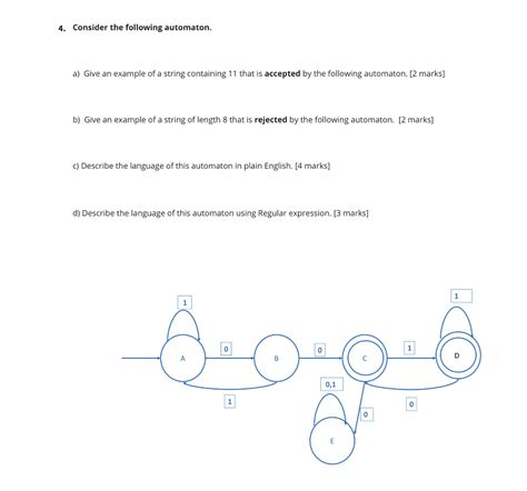 Solved 4 Consider The Following Automaton A Give An