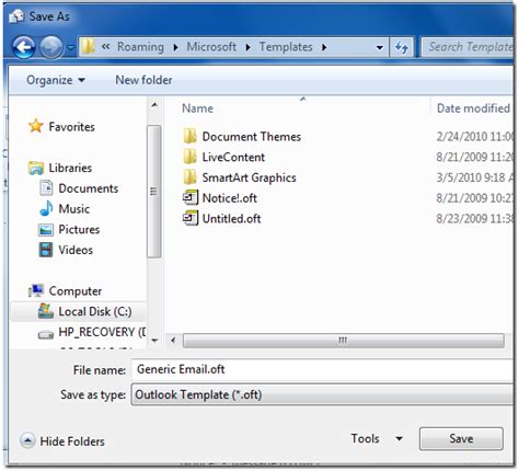 Create And Use Email Templates In Outlook 2010 Software Spiceworks Community