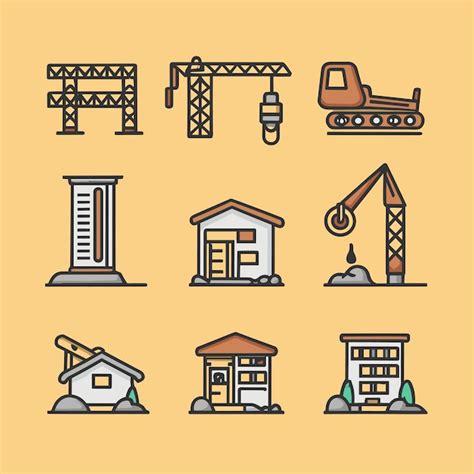 Premium Vector Construction Elements Vector