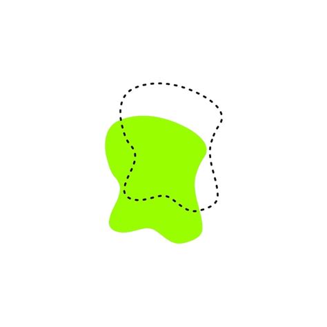 Premium Vector Set Of Green Blobs With Dotted Lines Illustration