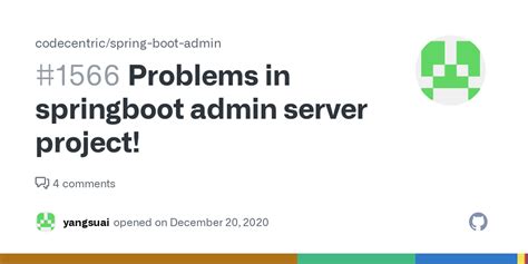 Problems In Springboot Admin Server Project · Issue 1566