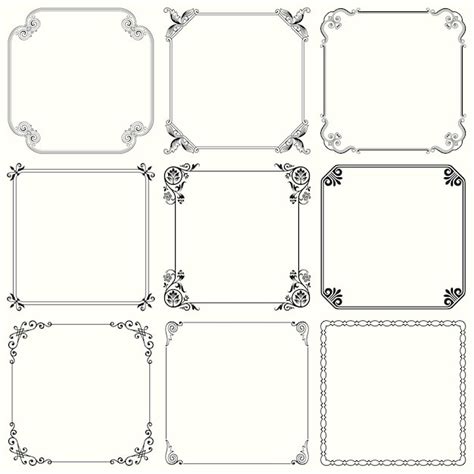 Premium Vector Vector Decorative Frames Set 27