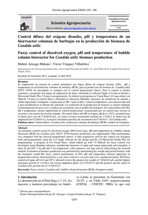 Pdf Fuzzy Control Of Dissolved Oxygen Ph And Temperature Of Bubble Column Bioreactor For