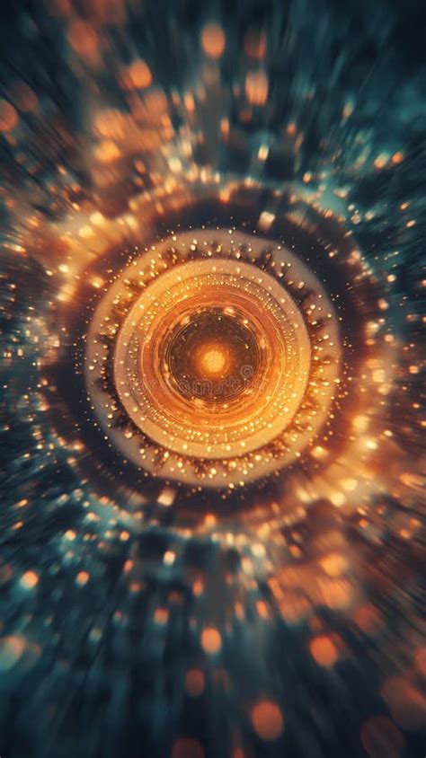 Abstract Vortex Of Glowing Particles In Motion Stock Illustration