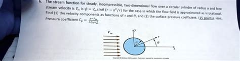 [get answer] 6 the stream function for steady incompressible two